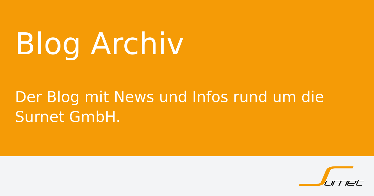 Blog Archiv | Surnet GmbH